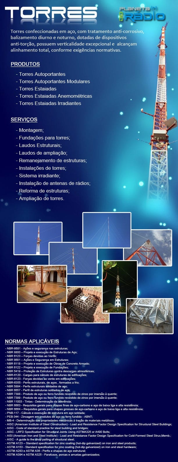 Torres Autoportantes e Torres Estaiadas - Planeta do Radio